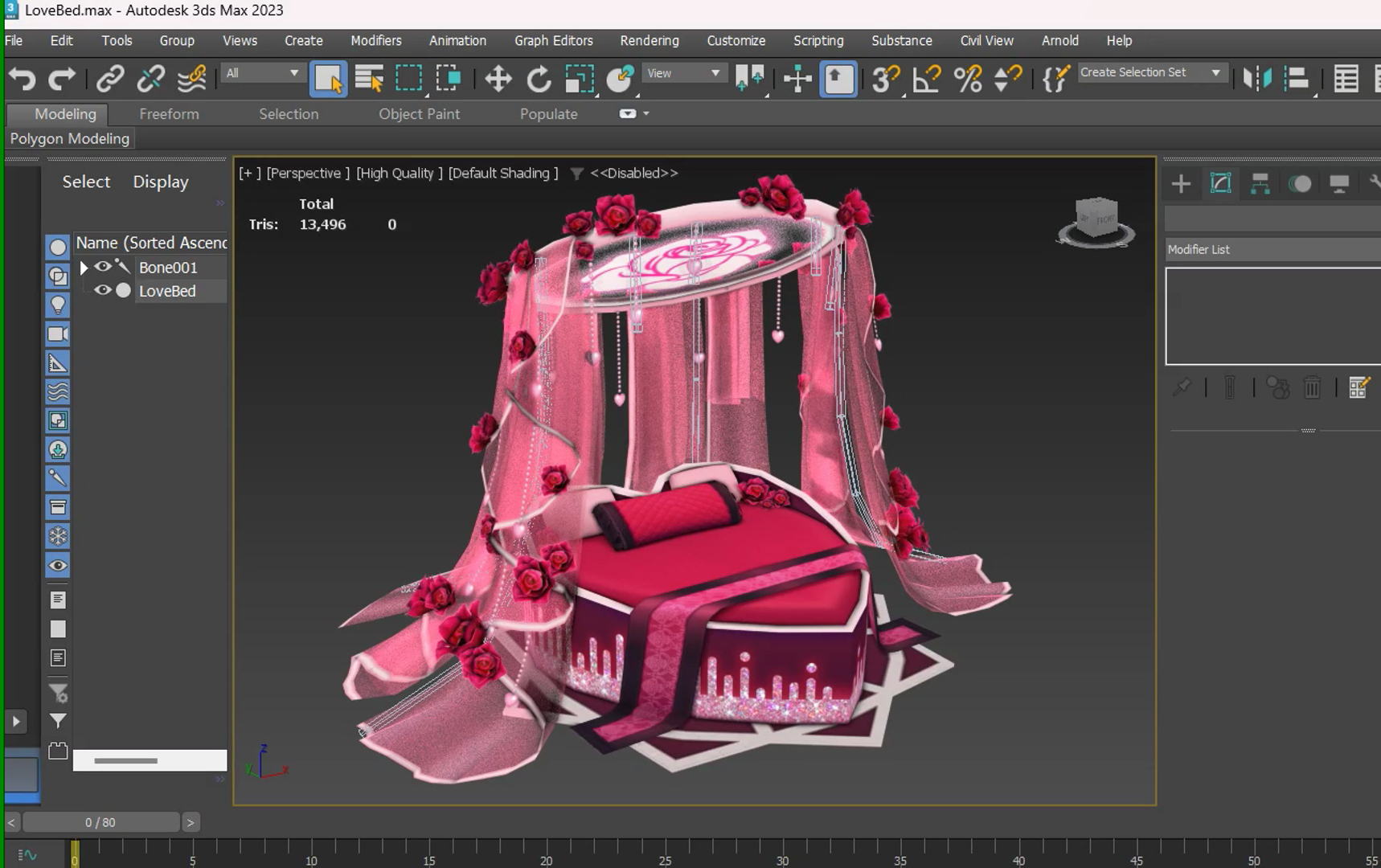 Romantic Love Bed Rigged Animated Low Poly Model - TurboSquid 2518205