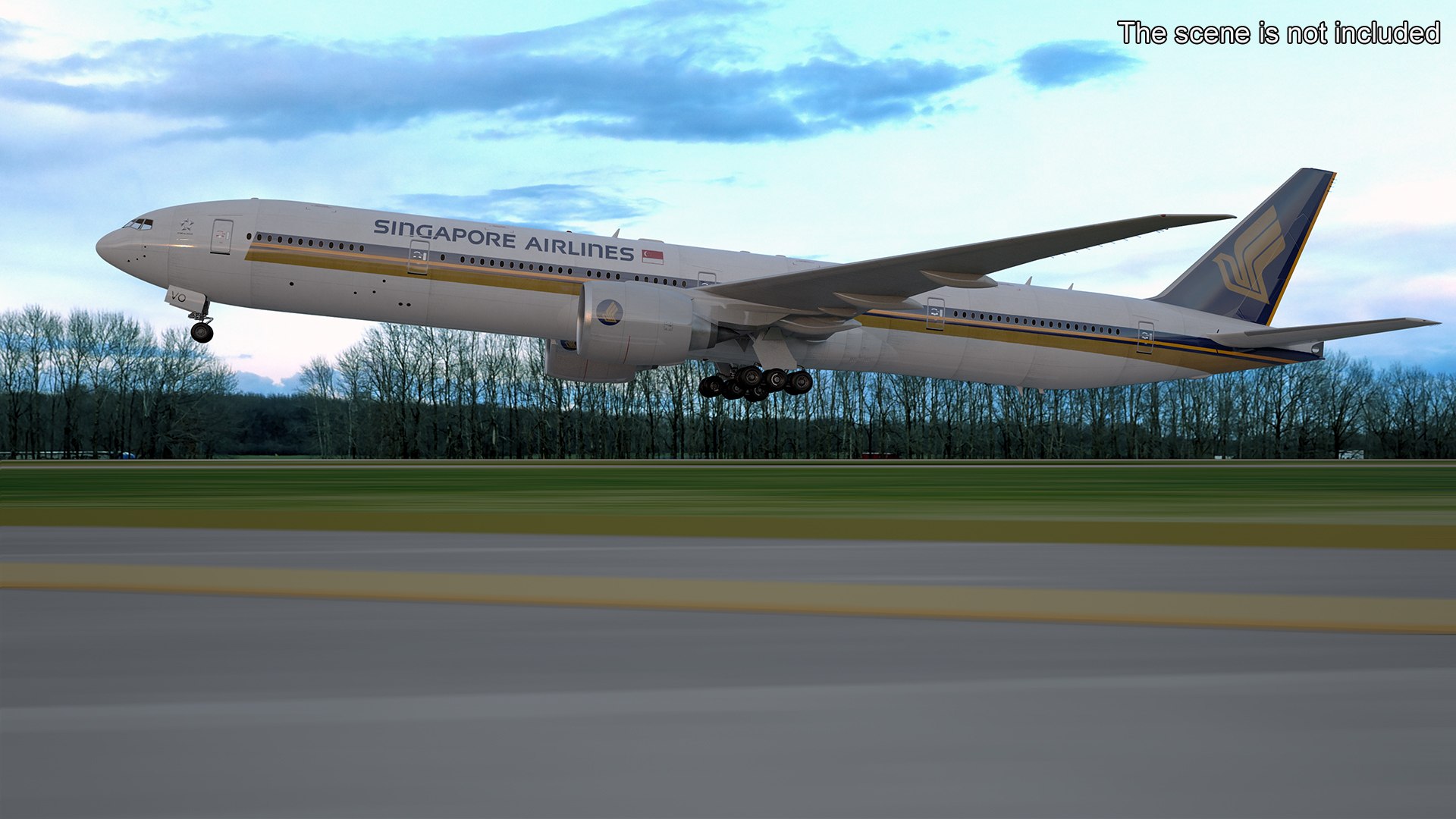 3D Singapore Airlines Boeing 777 Model - TurboSquid 2349971