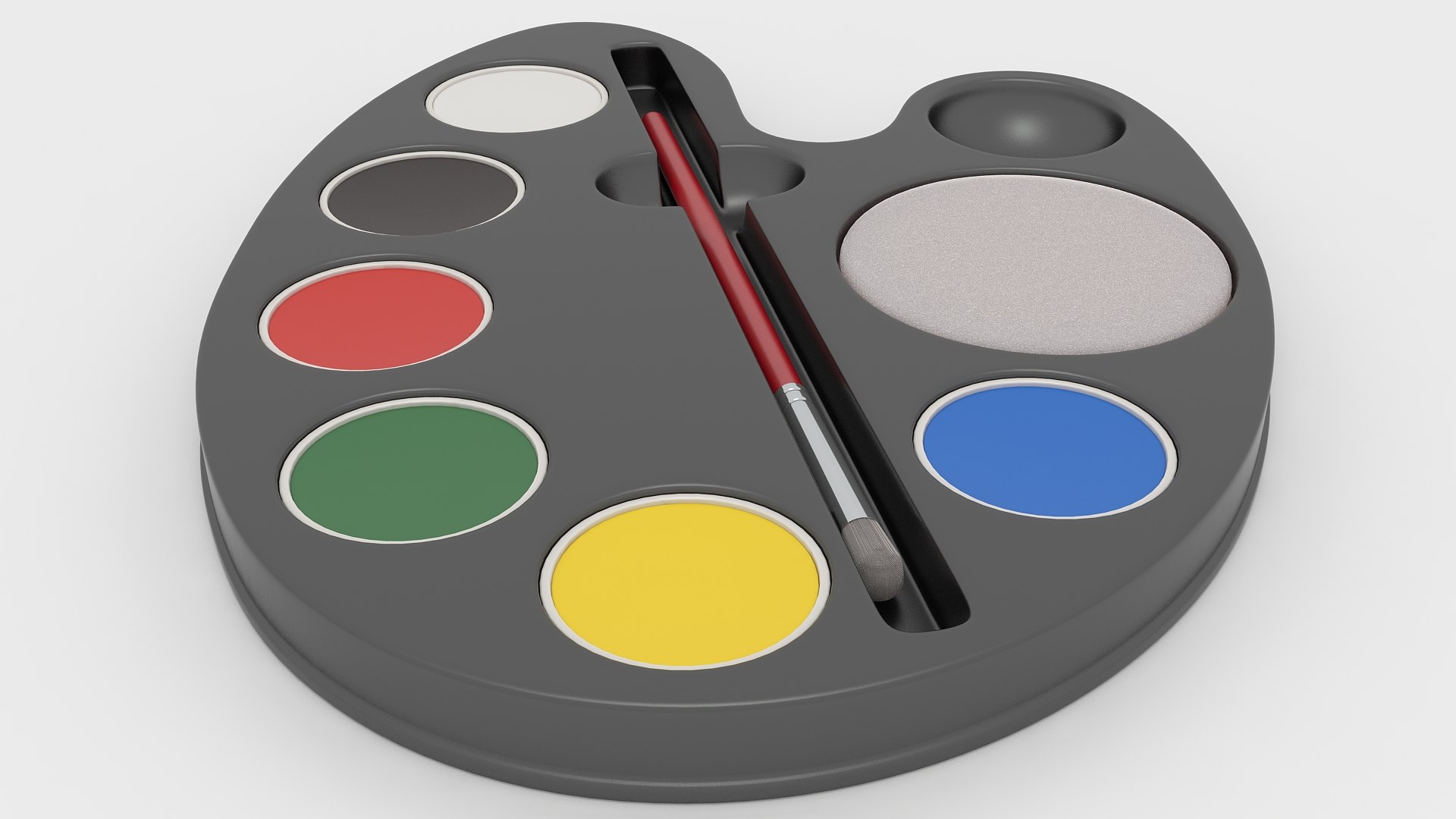 Kryolan pallet 3D model - TurboSquid 1658943