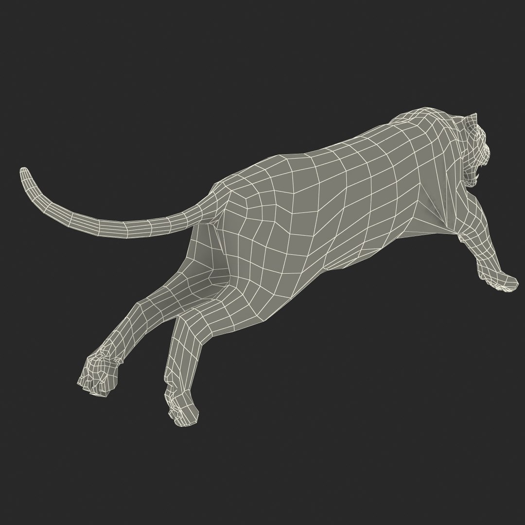 3d Model Lion Pose 3