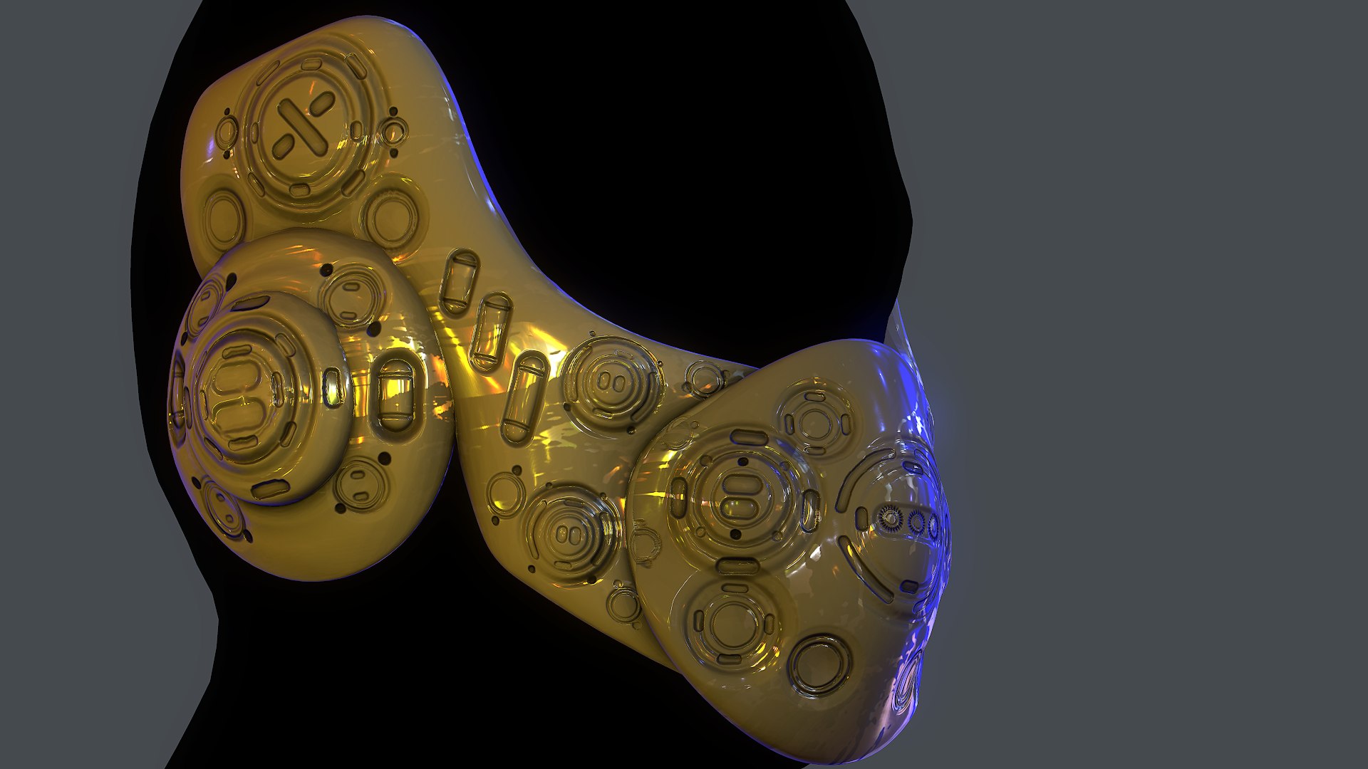 3D Gas mask respirator scifi futuristic model 3D model - TurboSquid 1946586