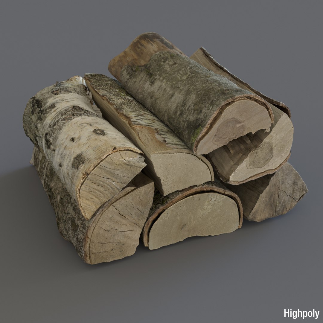 3d Photoreal Wood Logs