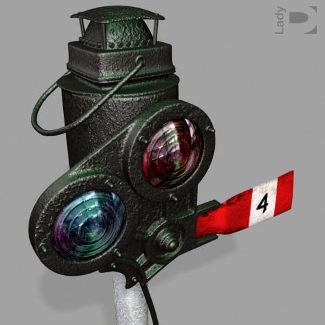 3d Railroad Signal Traffic Light