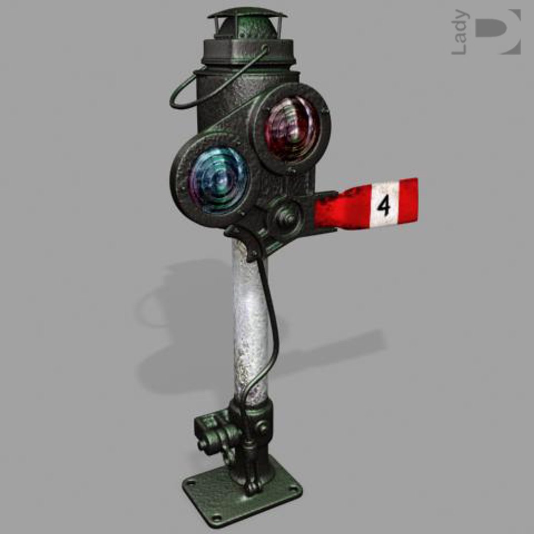 3d Railroad Signal Traffic Light