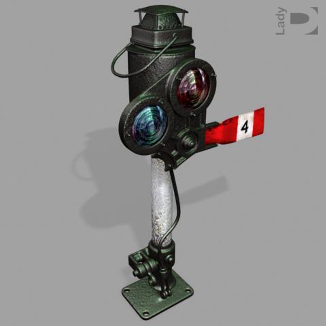 3d Railroad Signal Traffic Light