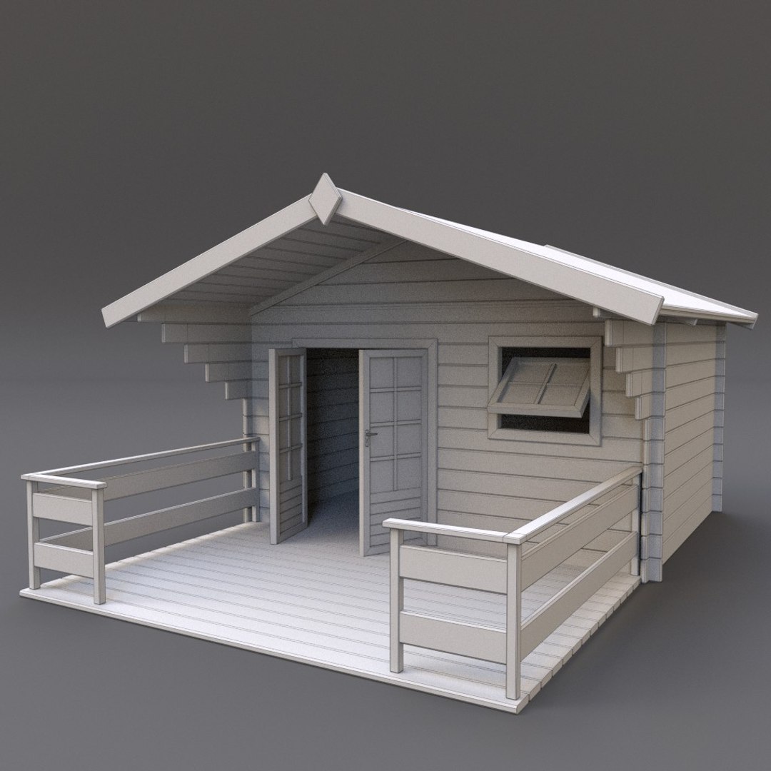 3d Model Wooden Shed