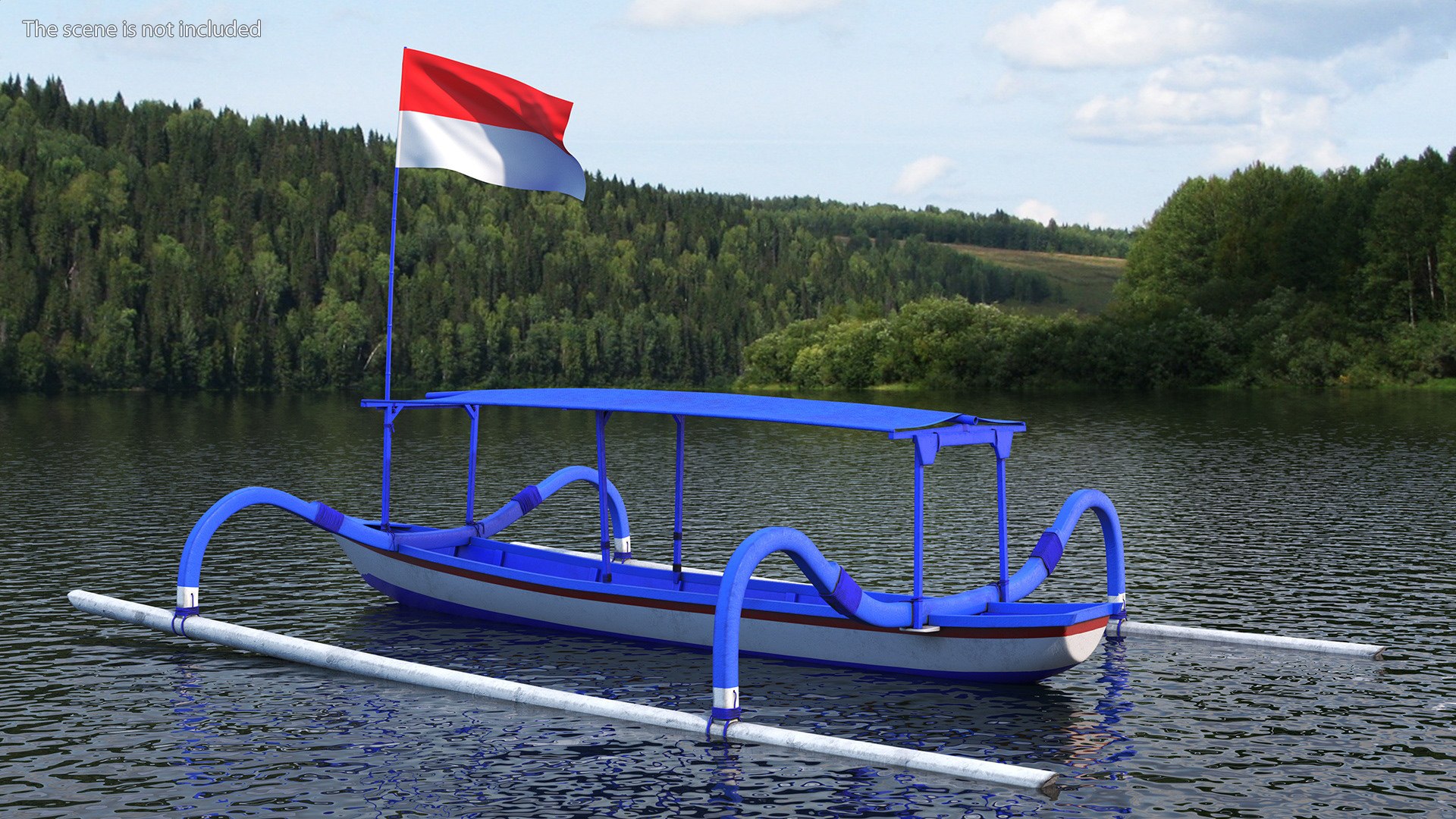 Traditional Jukung Boat Blue 3D Model - TurboSquid 2157502