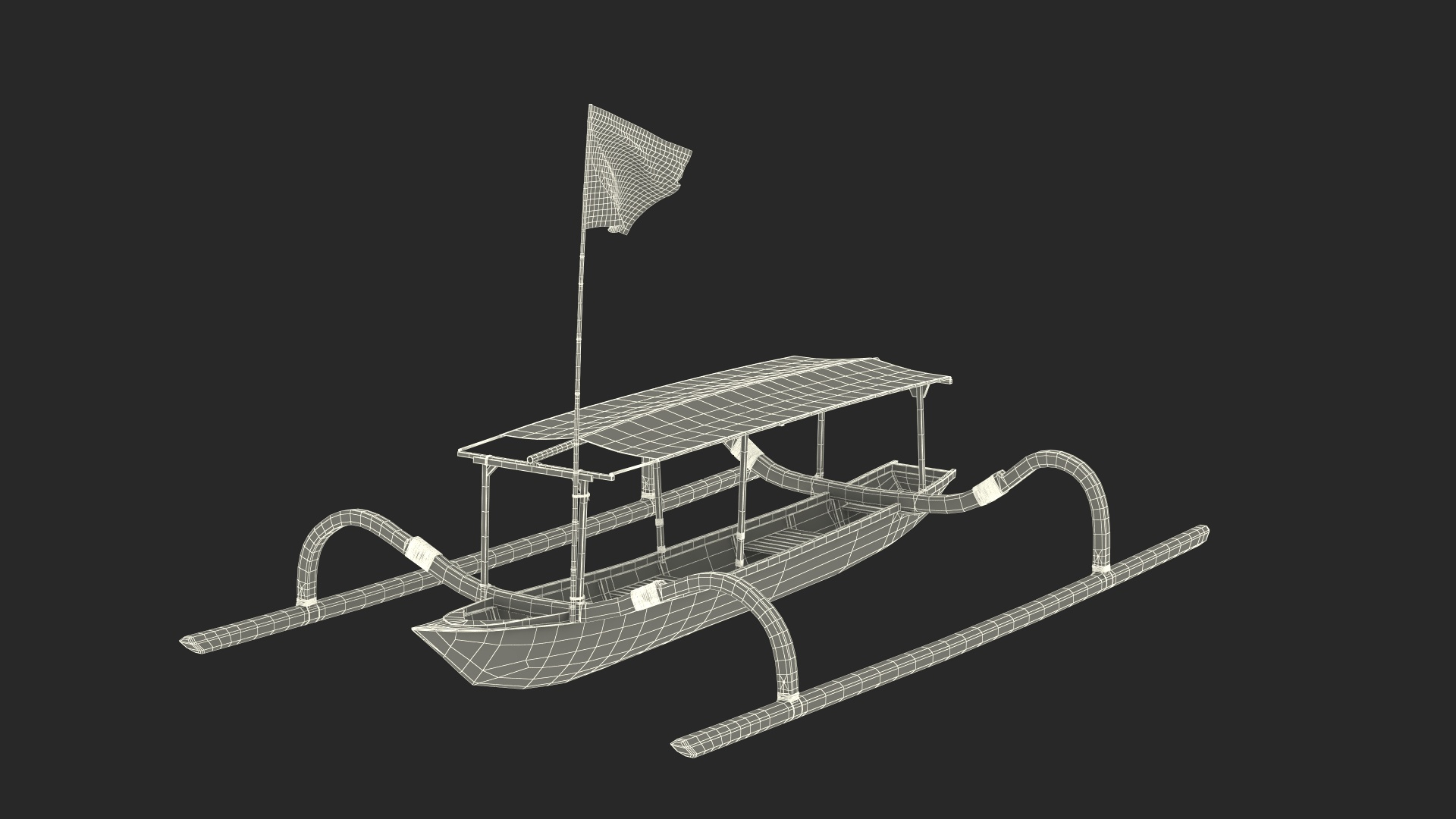Traditional Jukung Boat Blue 3D Model - TurboSquid 2157502