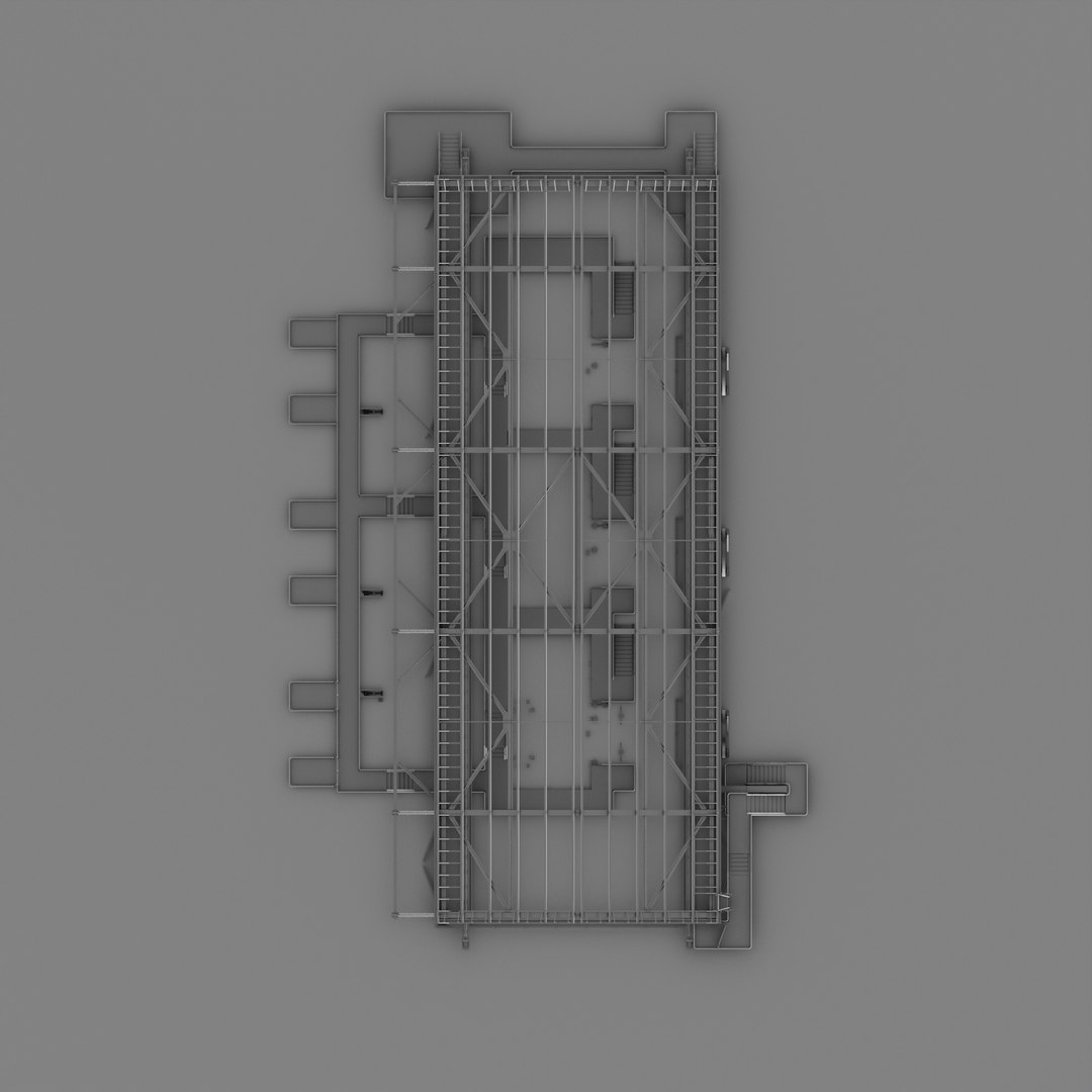 3D Industrial Metal Building Model - TurboSquid 2237673