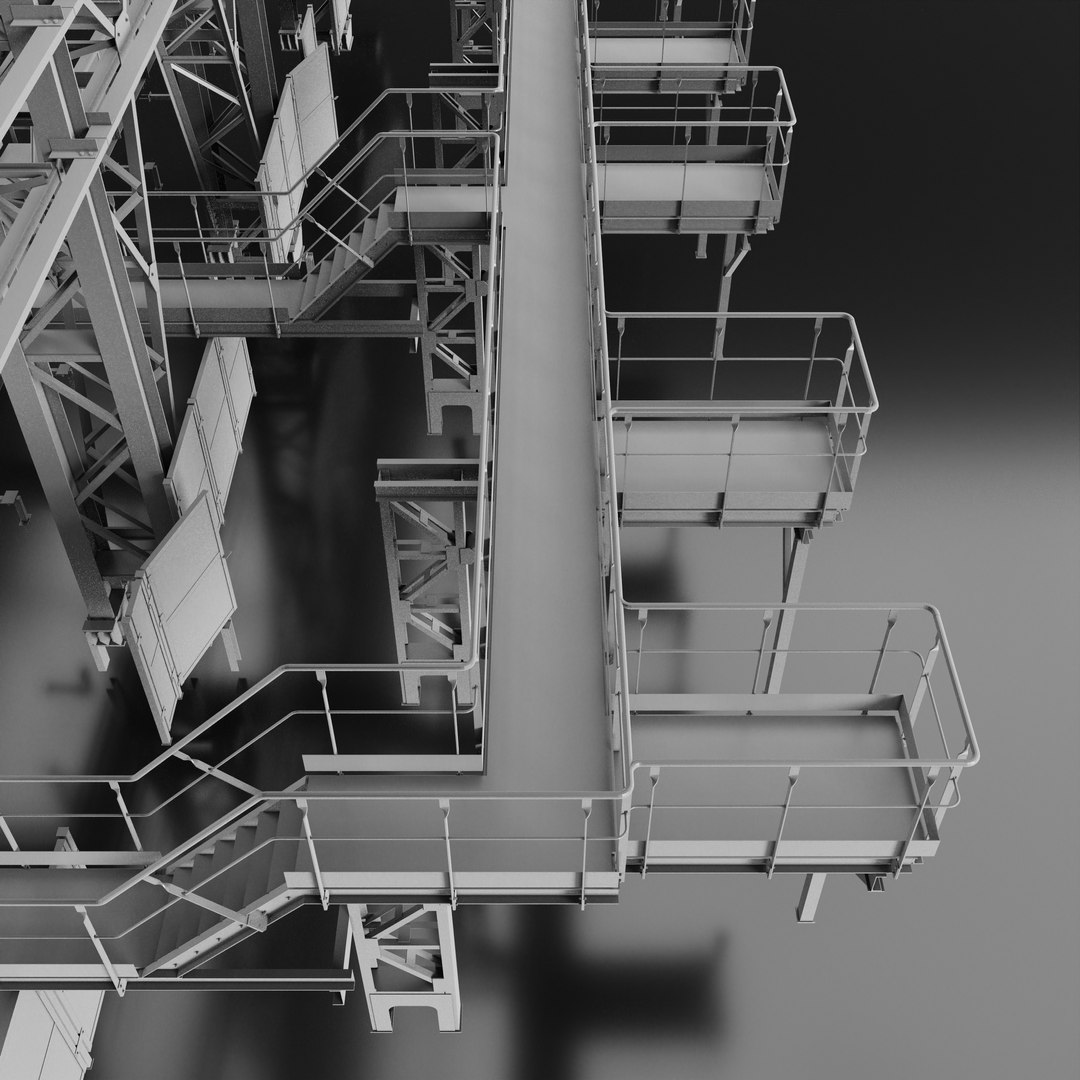 3D Industrial Metal Building Model - TurboSquid 2237673