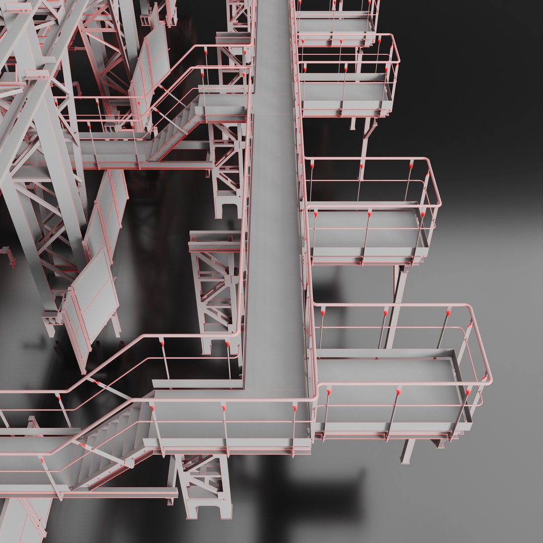 3D Industrial Metal Building Model - TurboSquid 2237673