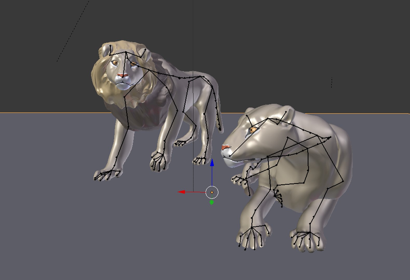 3d Pack Lions Model