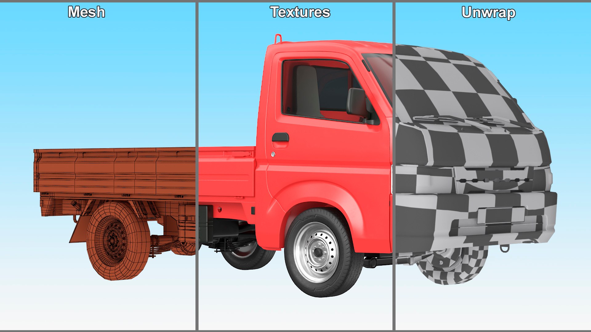 Suzuki Carry Truck Red 3D Model - TurboSquid 2321067