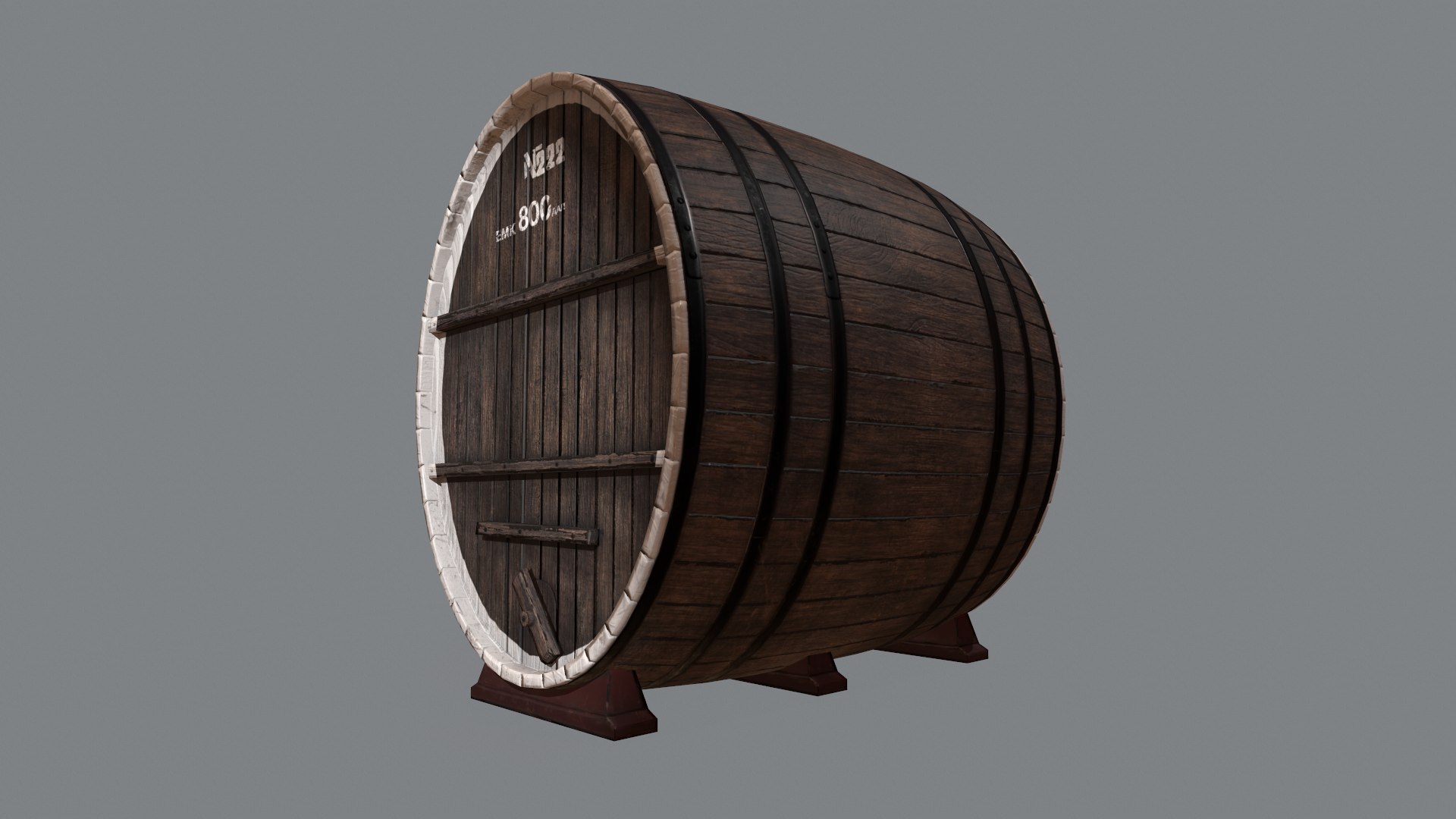 3D wine barrel - TurboSquid 1714085
