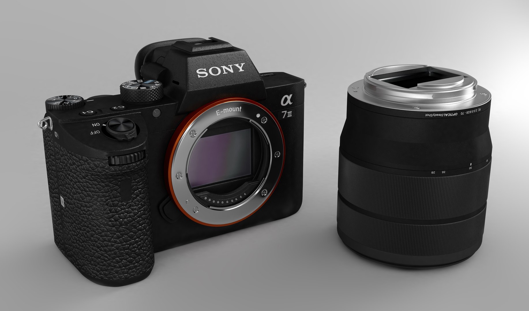 3D Model Sony A7 III Body With 28-70 Lens - TurboSquid 1946835