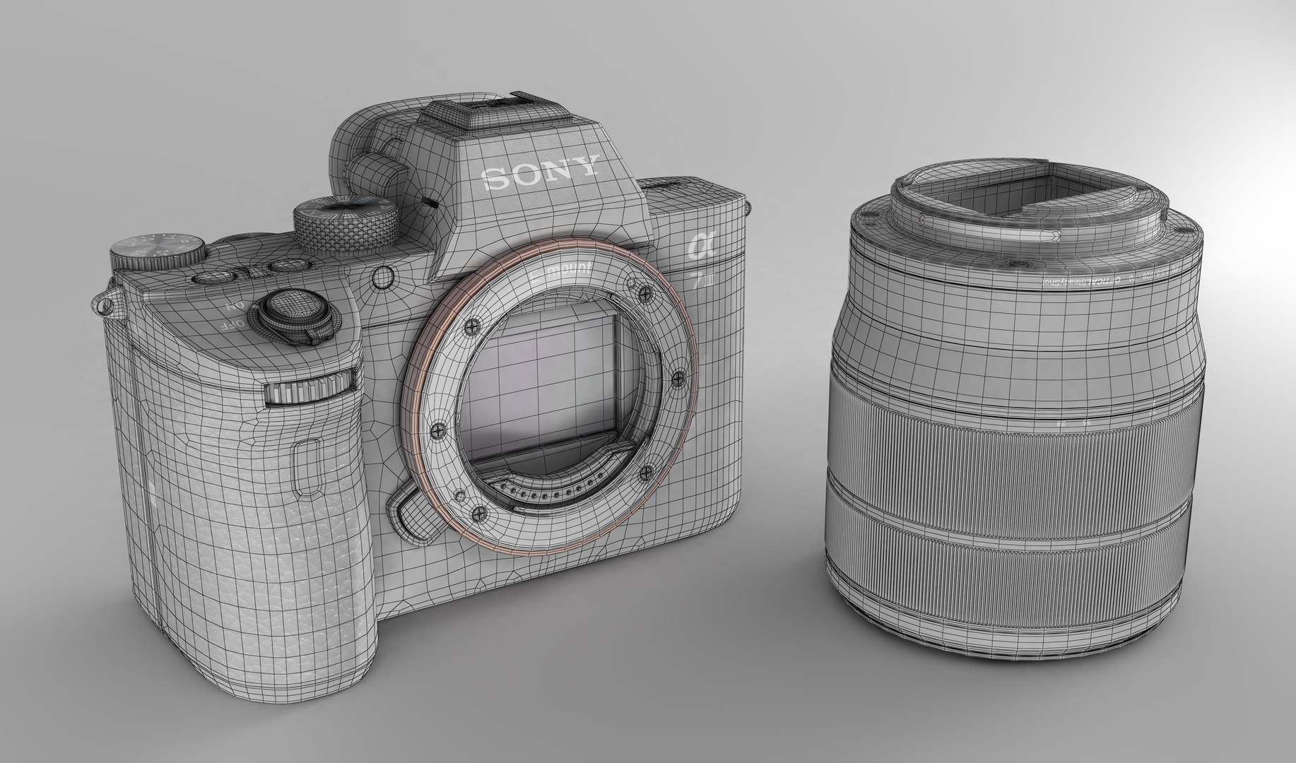 3D Model Sony A7 III Body With 28-70 Lens - TurboSquid 1946835