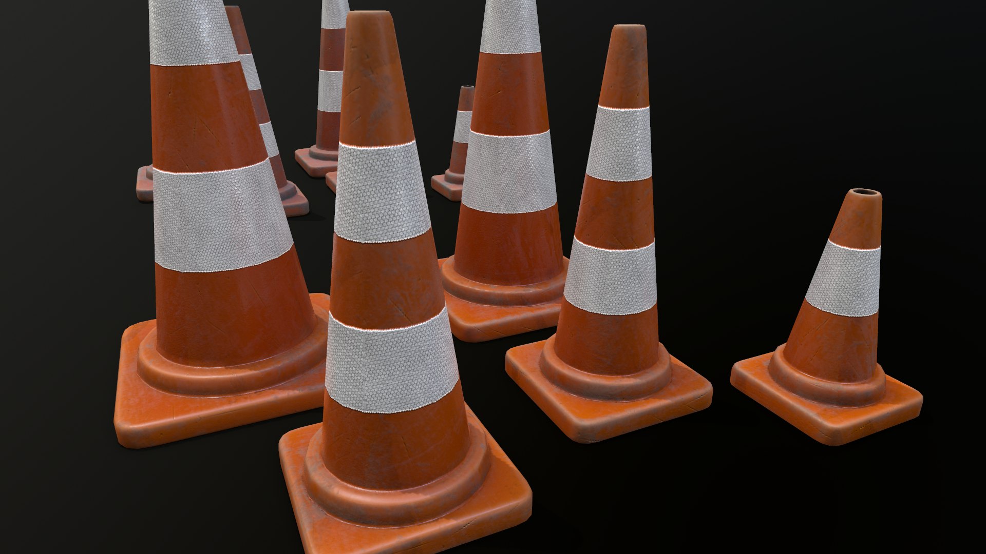3D traffic cone 01 pbr - TurboSquid 1550948