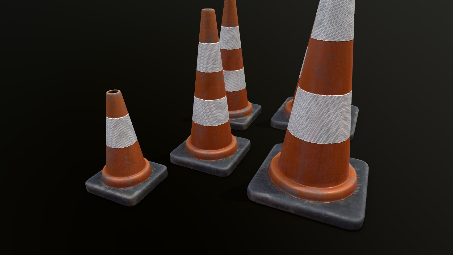 3D traffic cone 01 pbr - TurboSquid 1550948