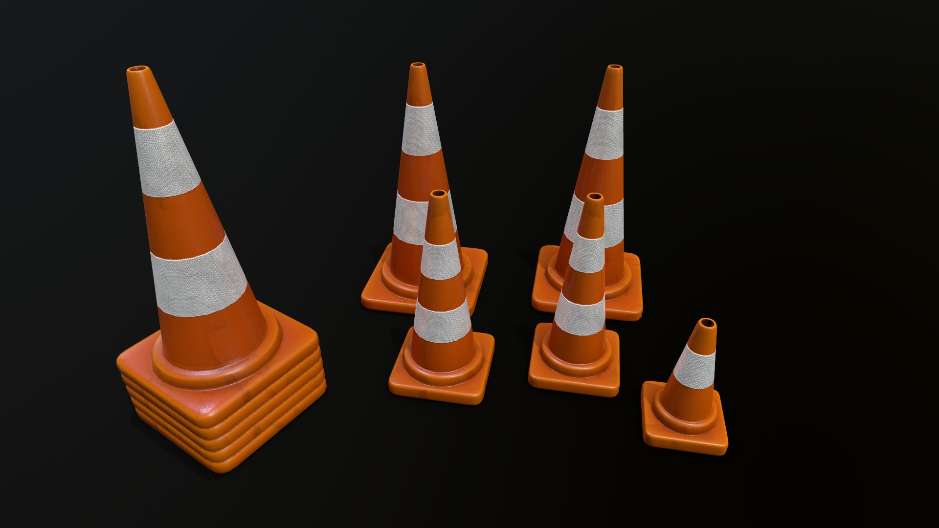 3D traffic cone 01 pbr - TurboSquid 1550948