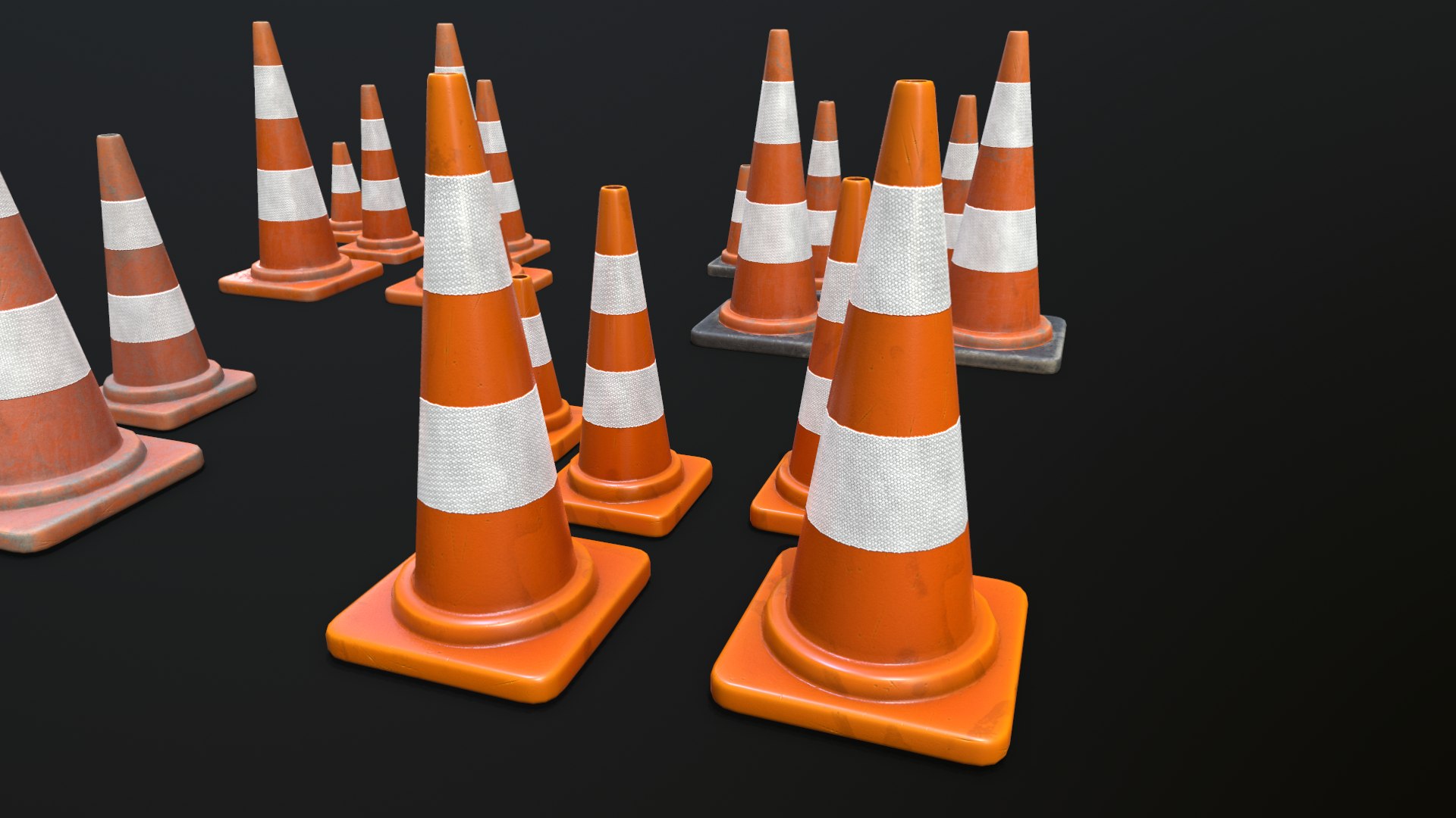 3D traffic cone 01 pbr - TurboSquid 1550948