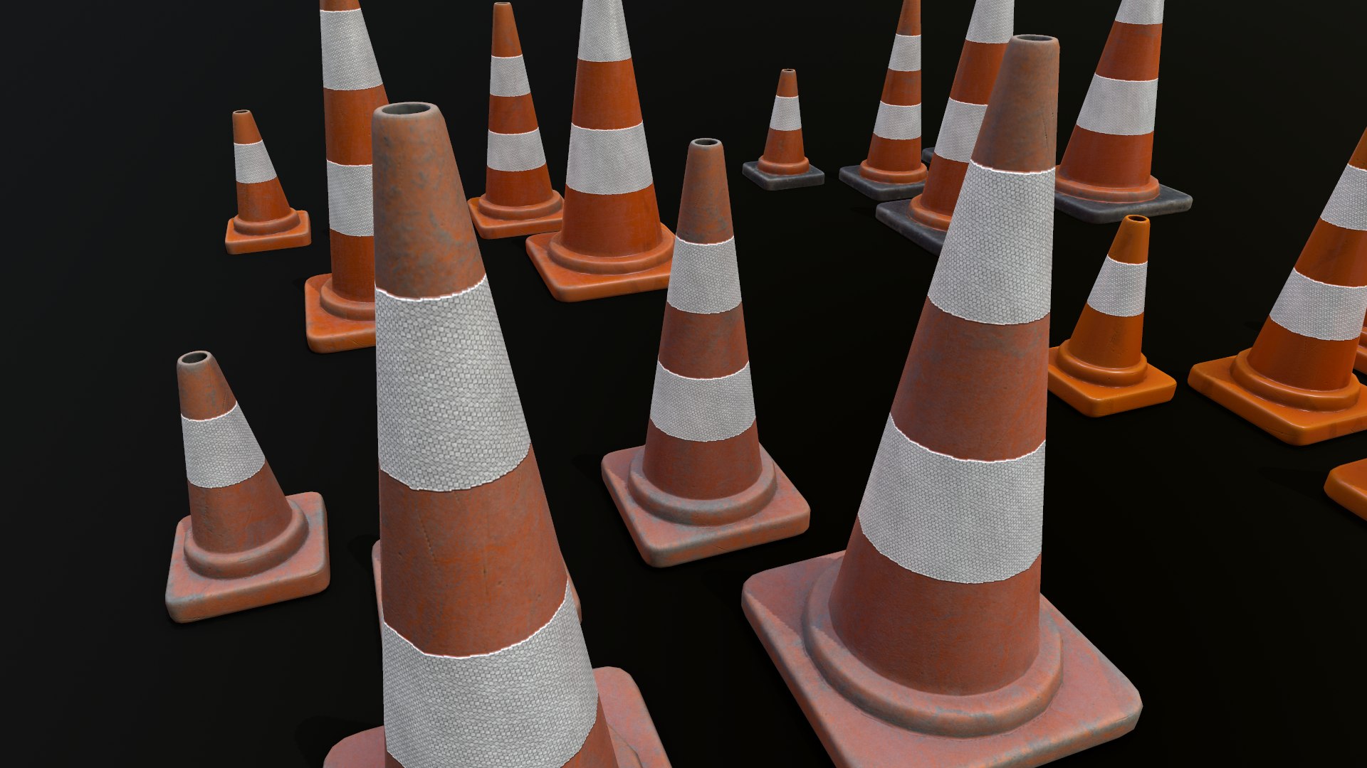 3D traffic cone 01 pbr - TurboSquid 1550948