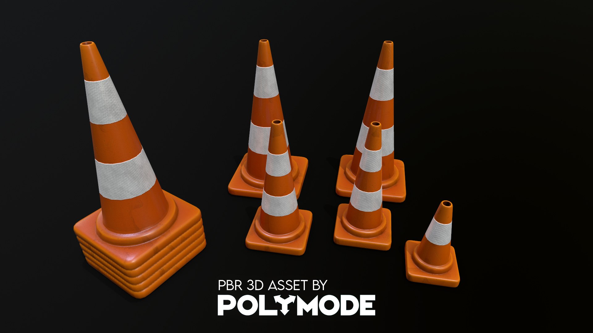 3D traffic cone 01 pbr - TurboSquid 1550948
