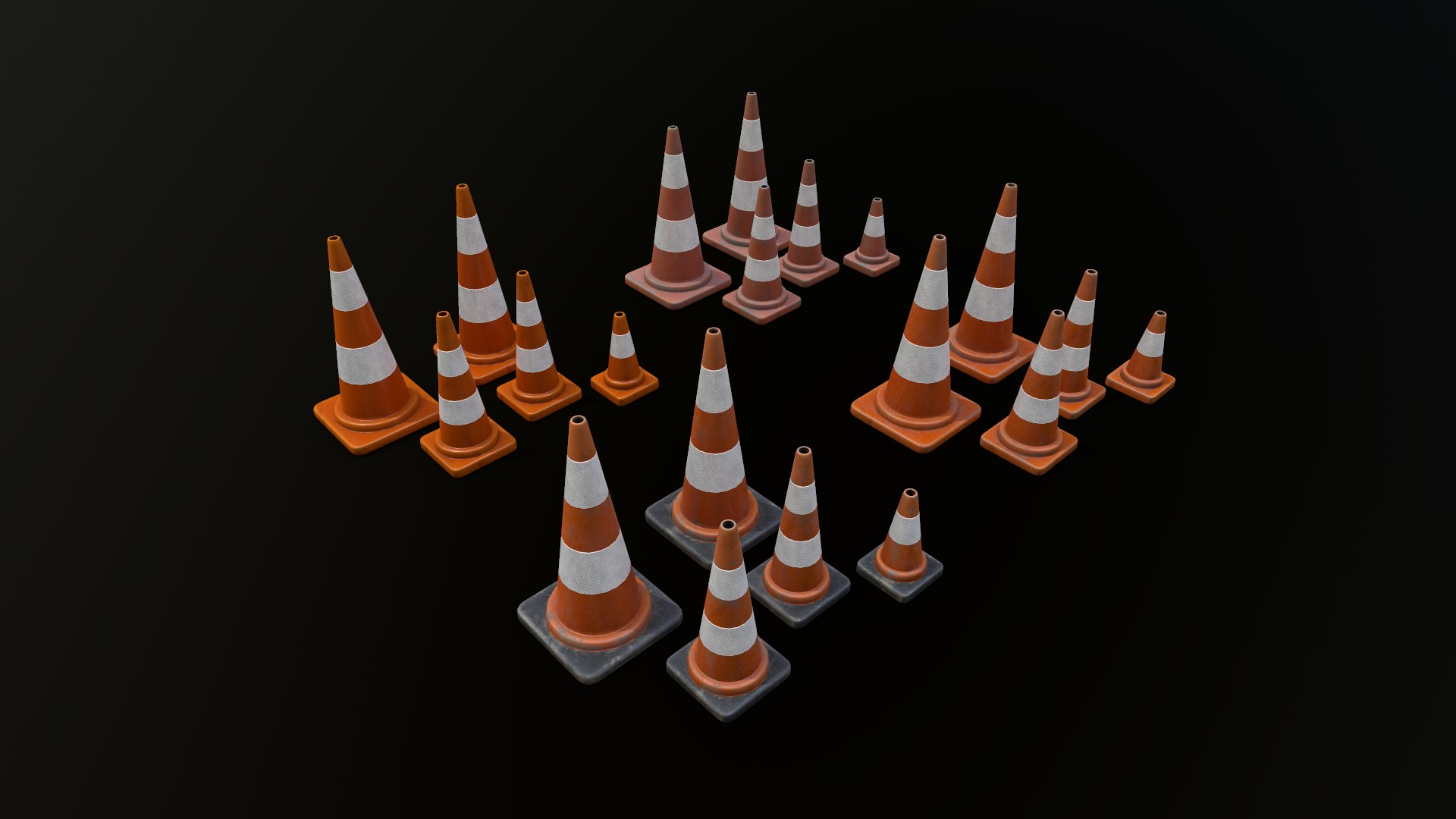 3D traffic cone 01 pbr - TurboSquid 1550948