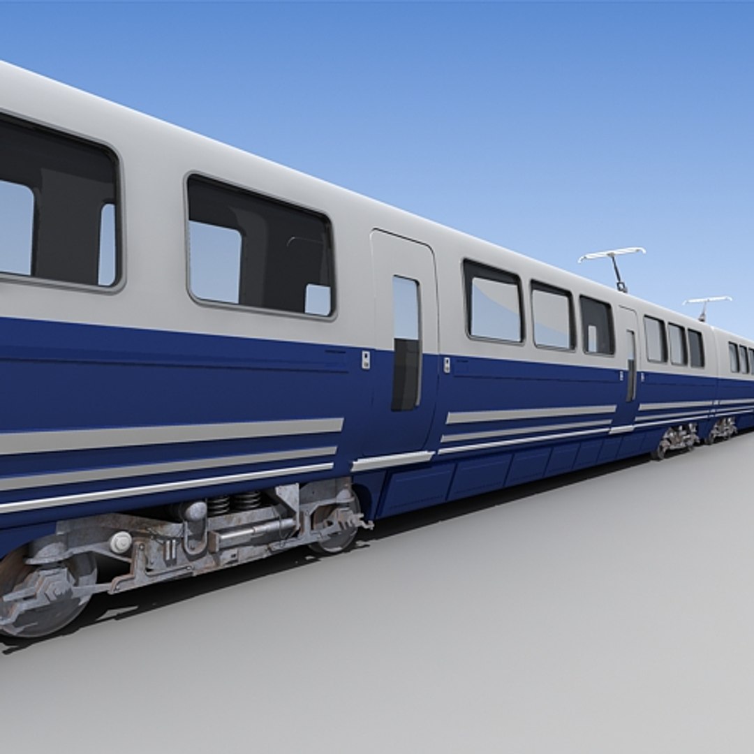 Passenger Train 3d Model