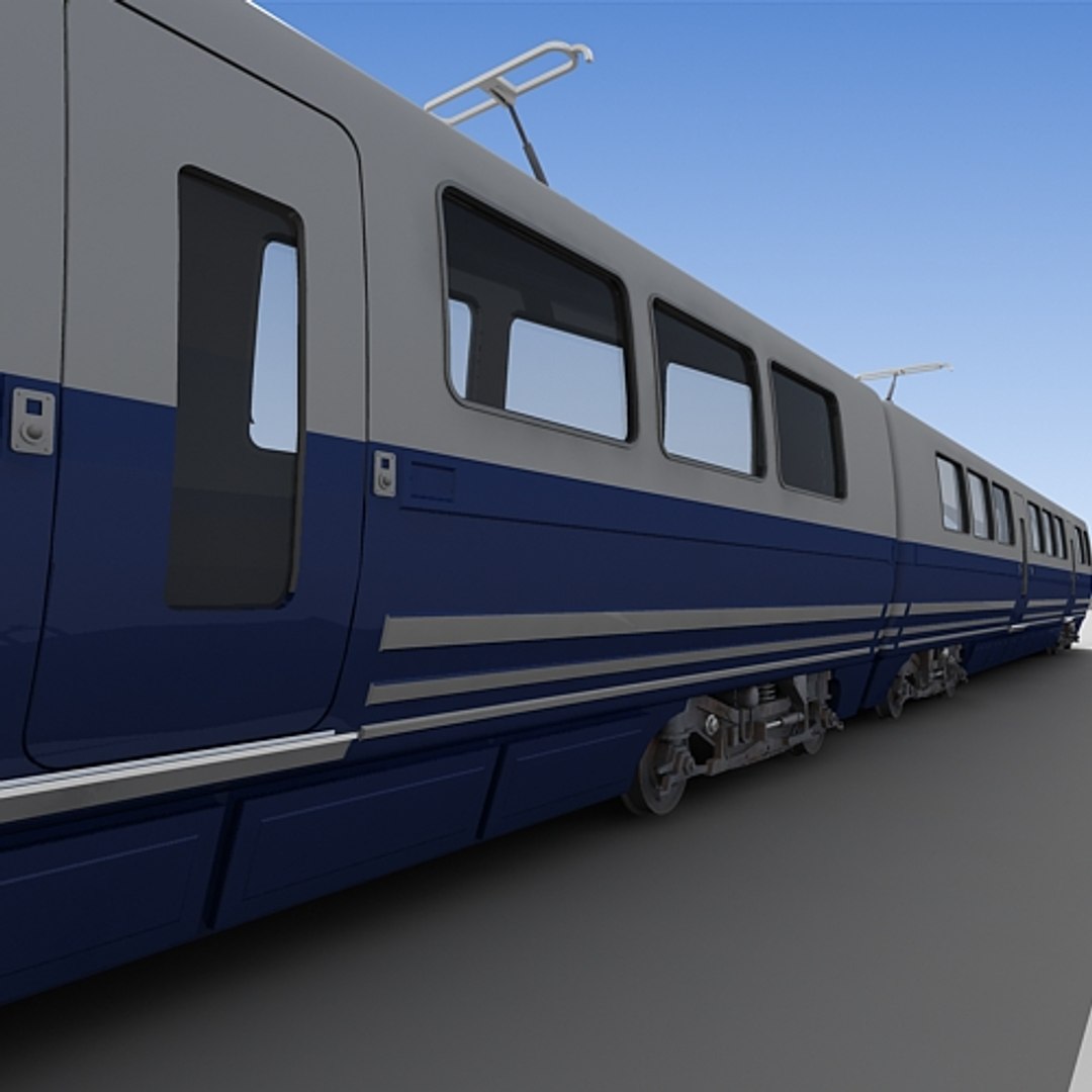 Passenger Train 3d Model