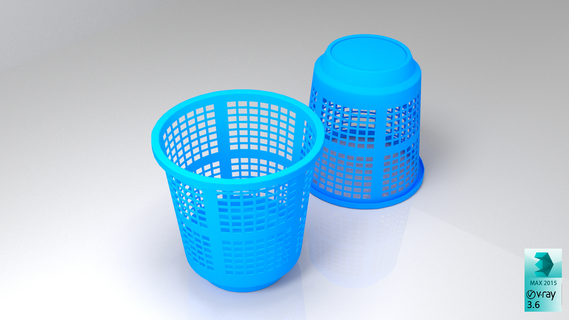 Plastic Dustbin Matt Blue 3D model - TurboSquid 1960340