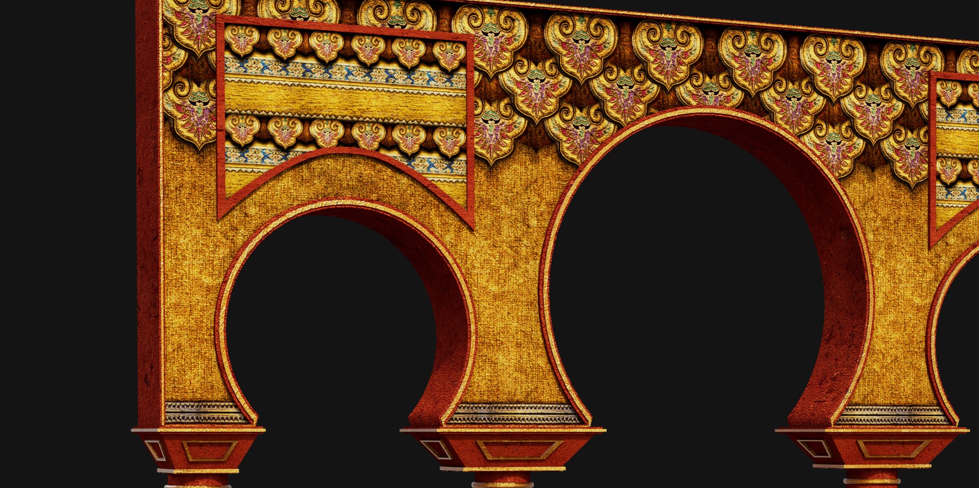 3D Orient Gate Arch - TurboSquid 2046566