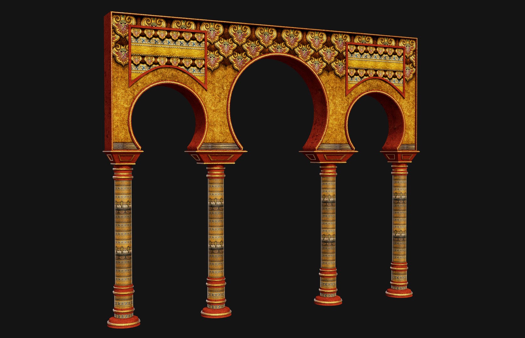 3D Orient Gate Arch - TurboSquid 2046566