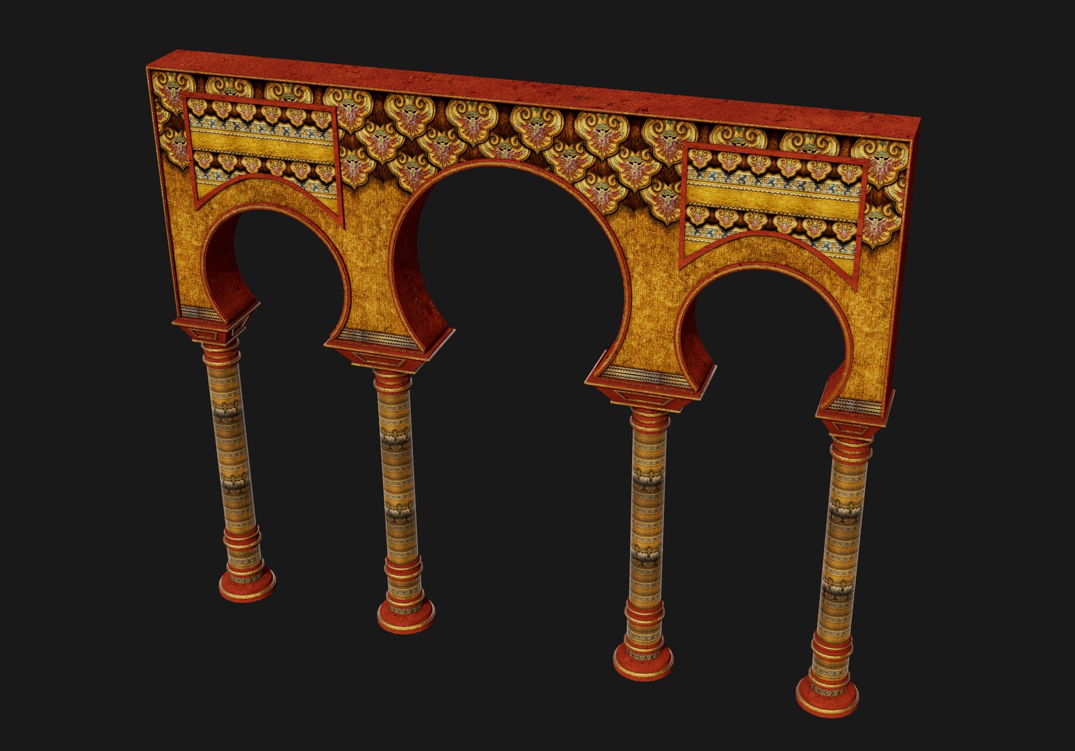 3D Orient Gate Arch - TurboSquid 2046566