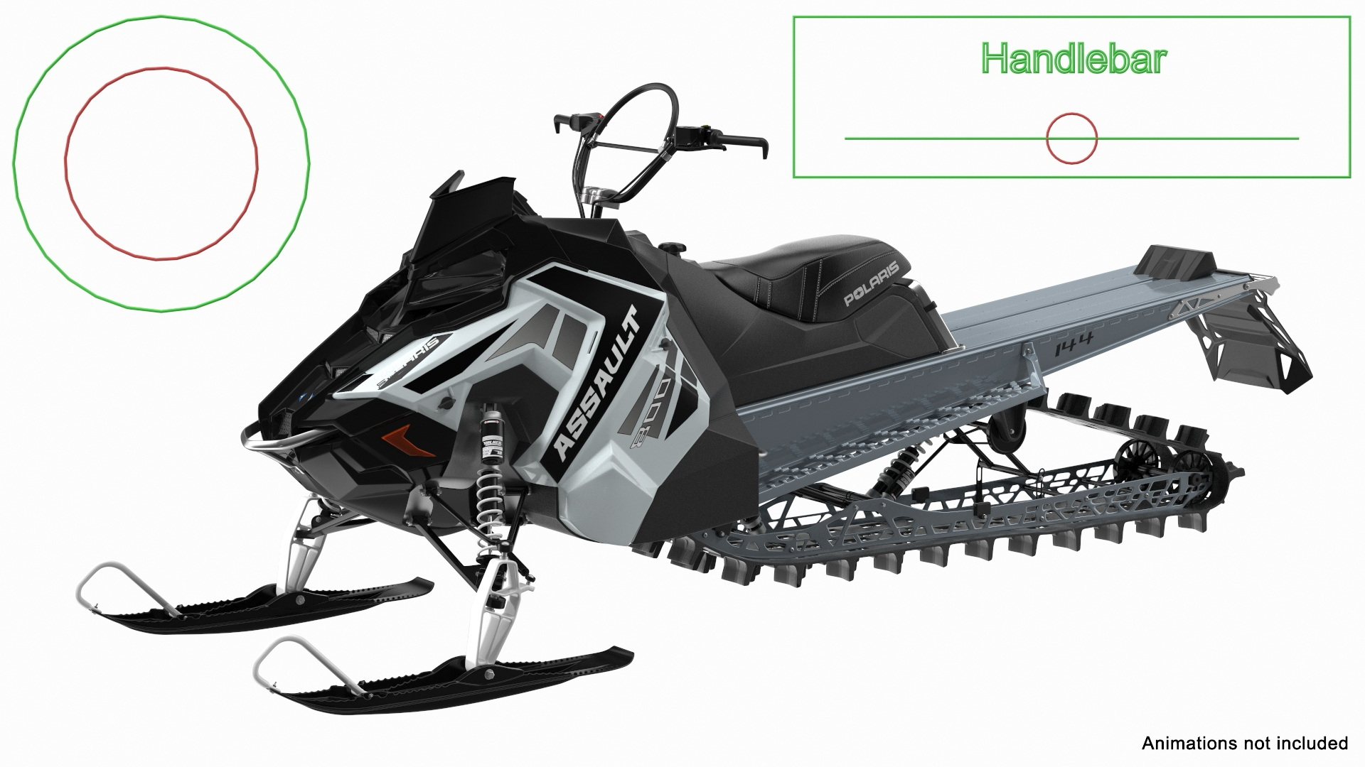 3D Sled Polaris Black Rigged - TurboSquid 2054994