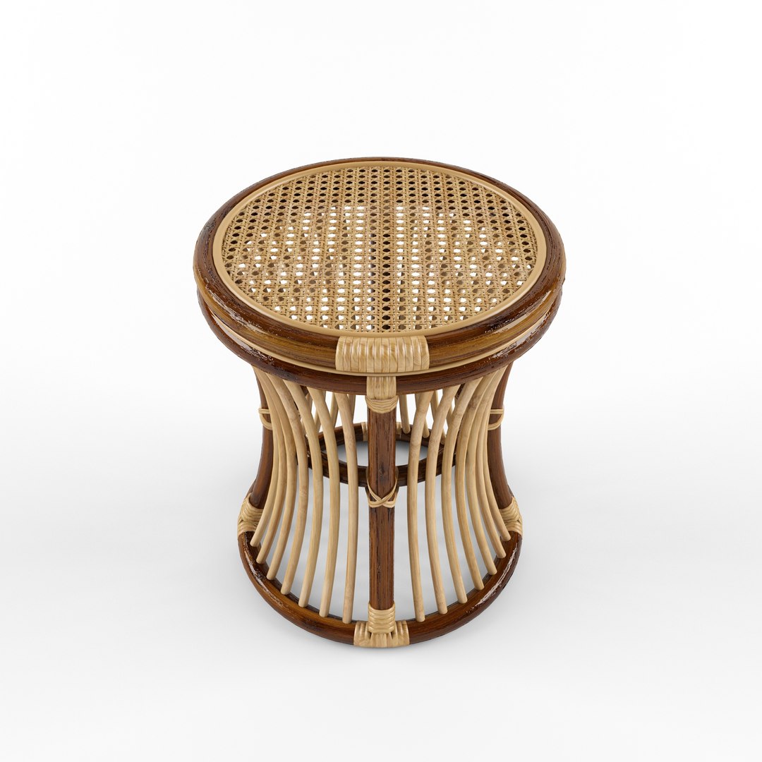 Rattan Table Natural 3D Model - TurboSquid 1619186