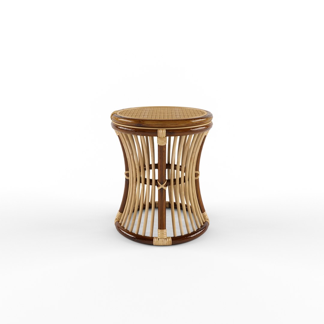 Rattan Table Natural 3D Model - TurboSquid 1619186