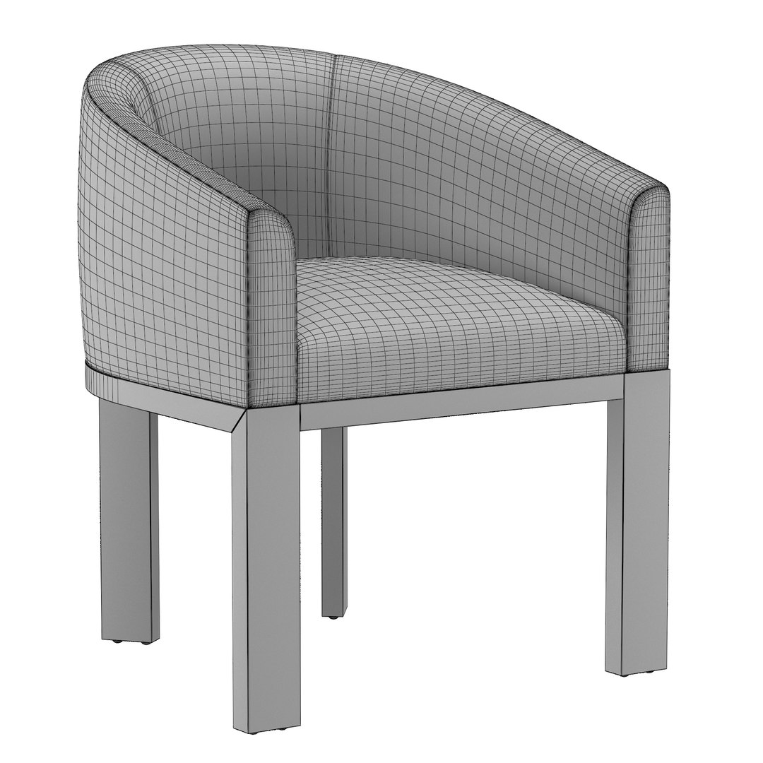 3D model OSLO OPEN ROUND DINING TABLE FABIAN CHAIR - TurboSquid 1967755