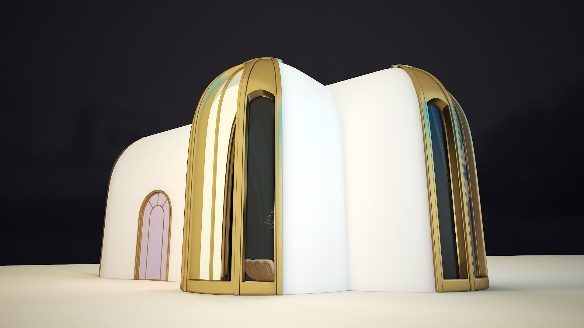 3D Lobby Interior And Exterior Model - TurboSquid 2161784