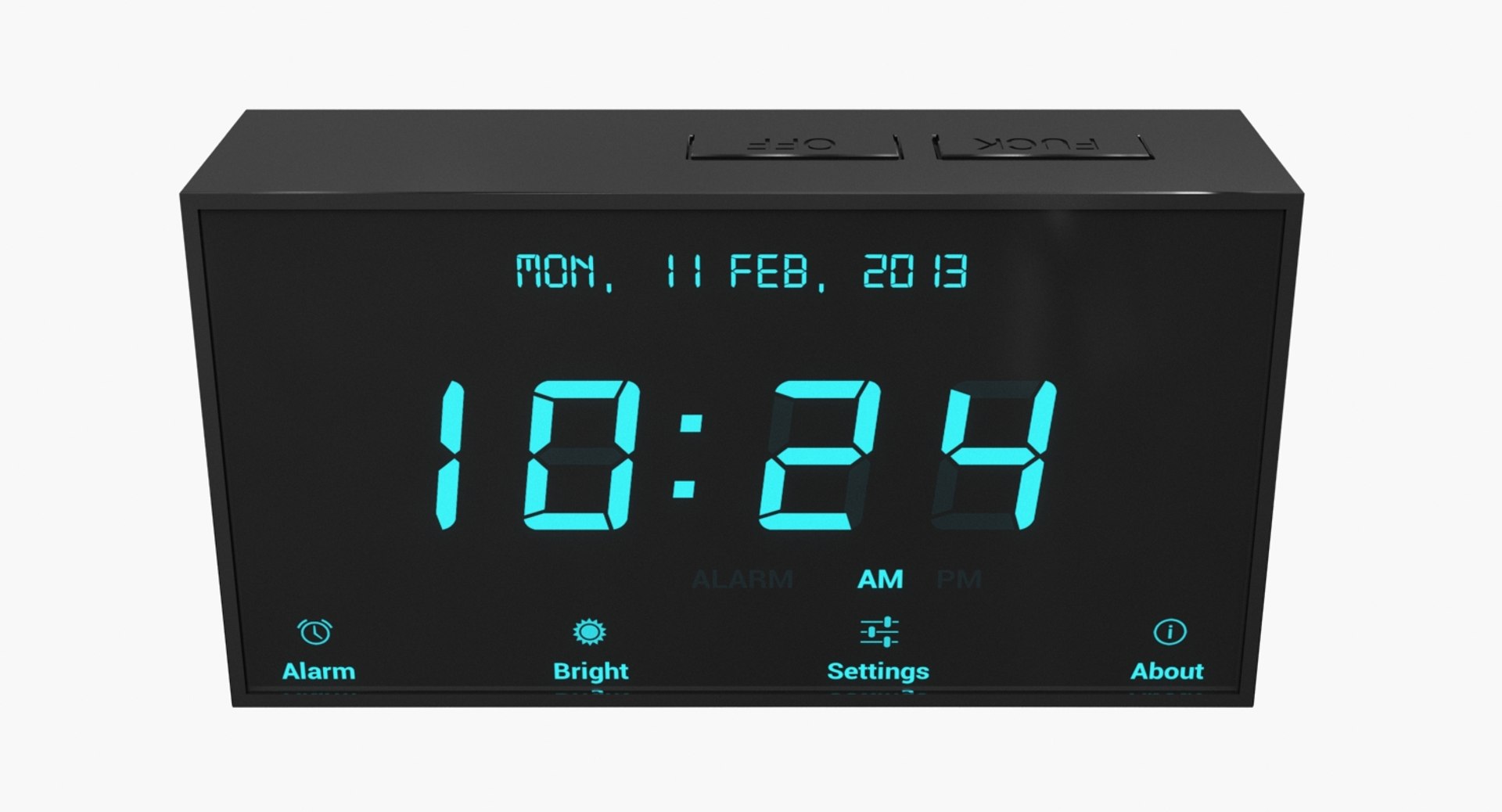 3d Digital Alarm Clock Model