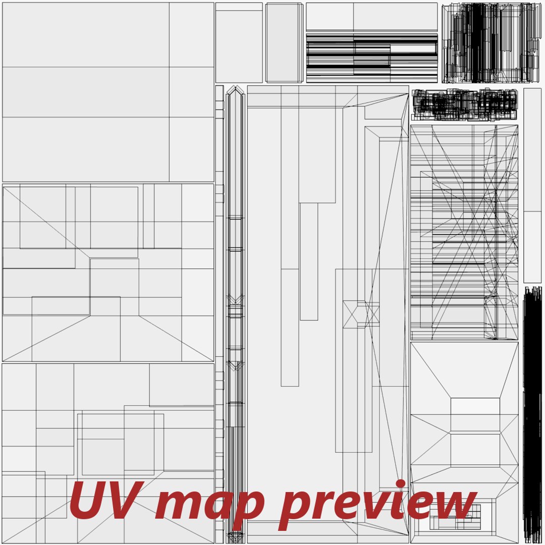 3d Strip Mall Store Unit Model