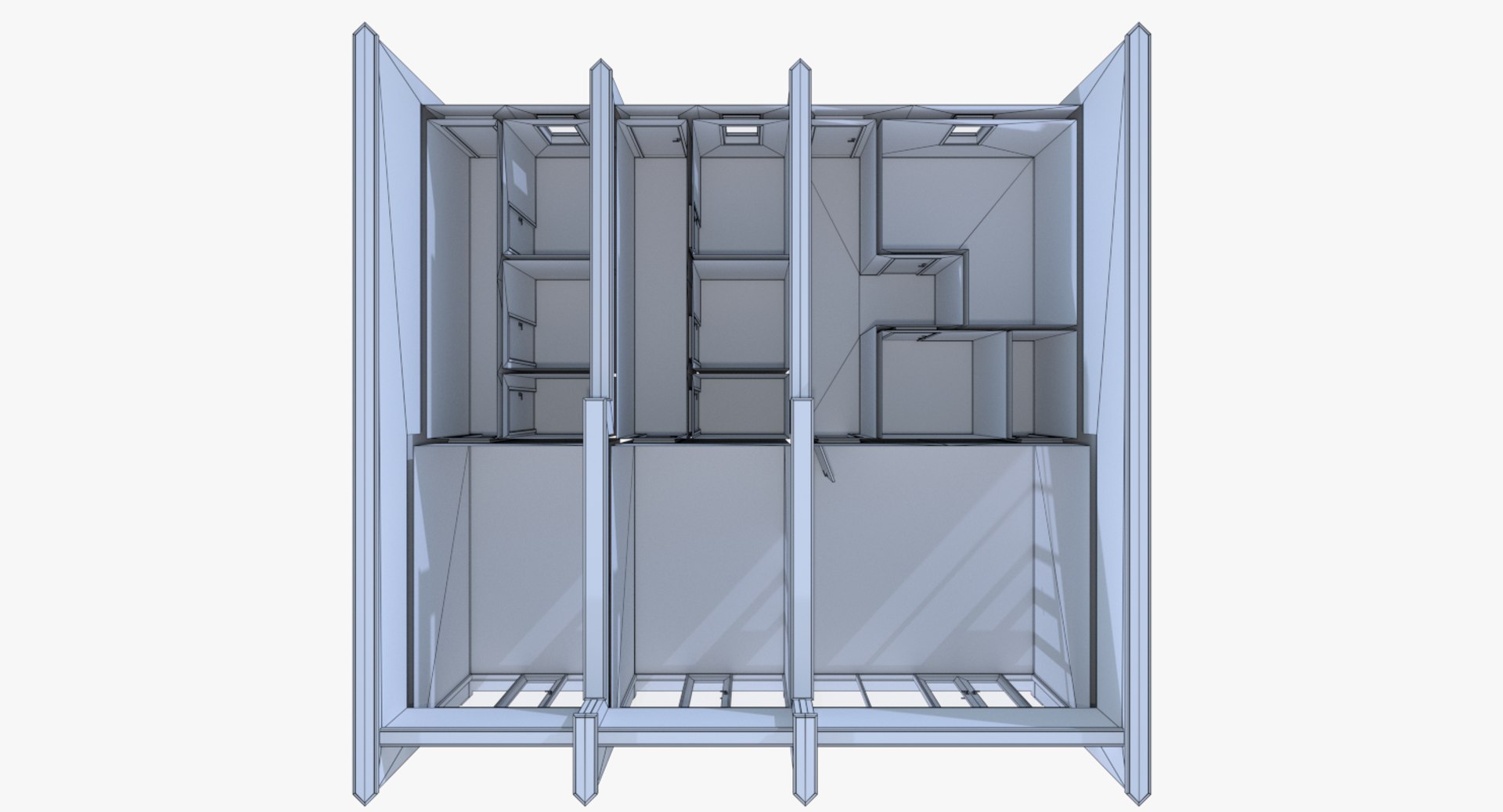 3d Strip Mall Store Unit Model