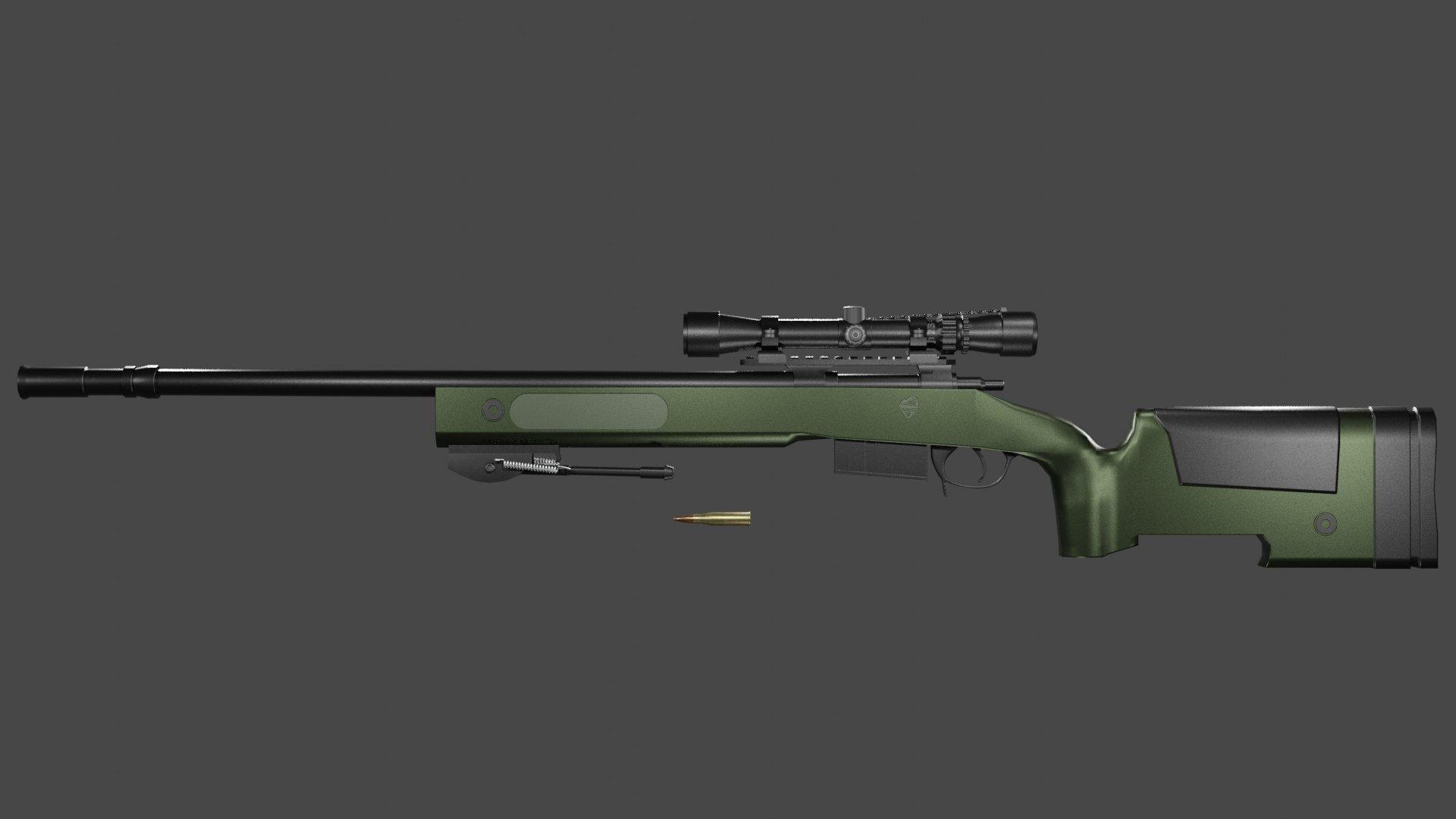 3D Model AWM 3D Model - TurboSquid 1742930