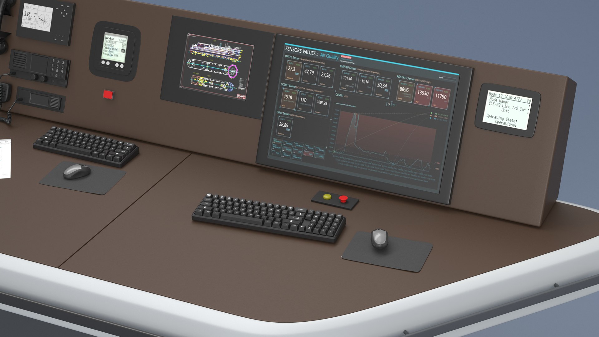 3D Military Control Station Model - TurboSquid 2229948