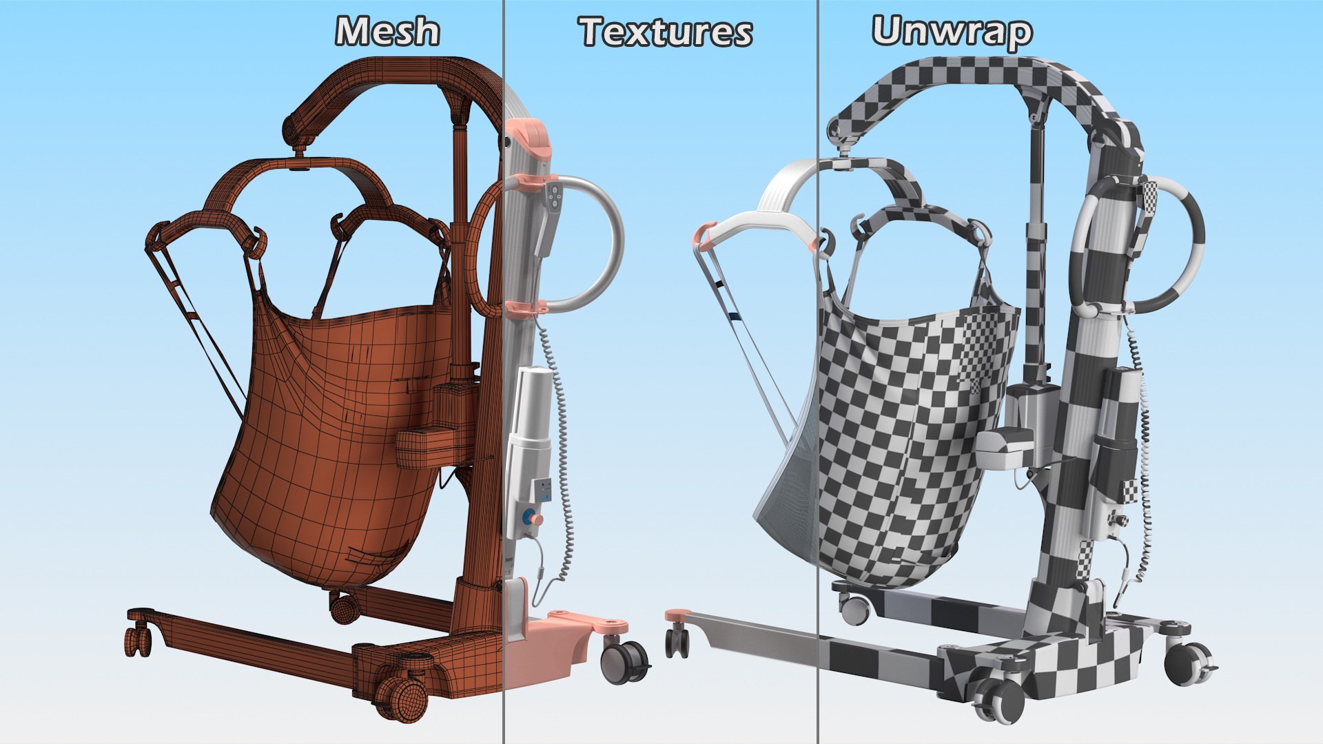 3D patient lift sling model - TurboSquid 1658010