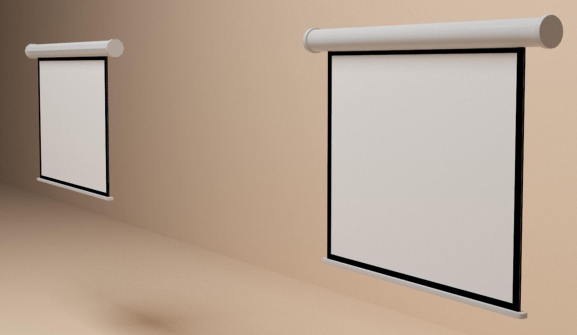 Projector Screen 3D Model - TurboSquid 1182117