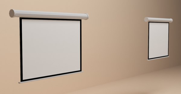 Projector screen 3D model - TurboSquid 1182117