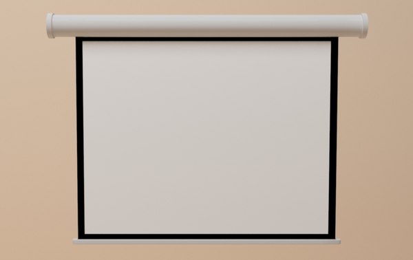 Projector screen 3D model - TurboSquid 1182117
