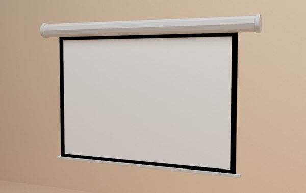 Projector screen 3D model - TurboSquid 1182117