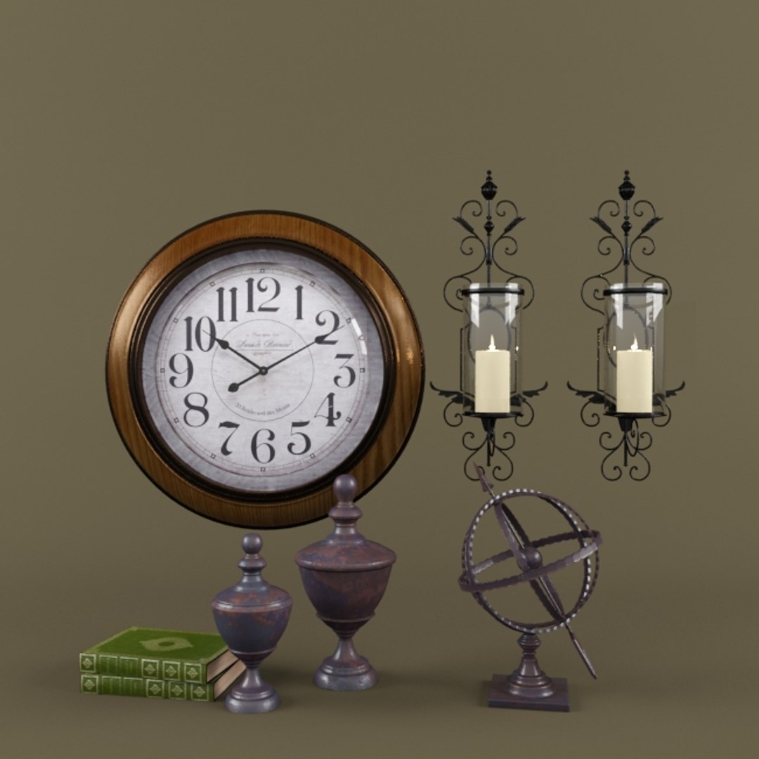 Decor Interior Vintage 3d Model