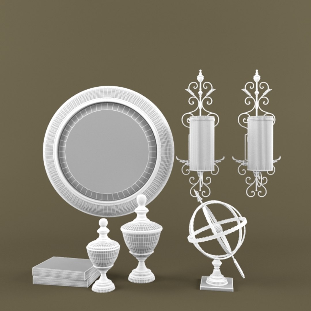 Decor Interior Vintage 3d Model